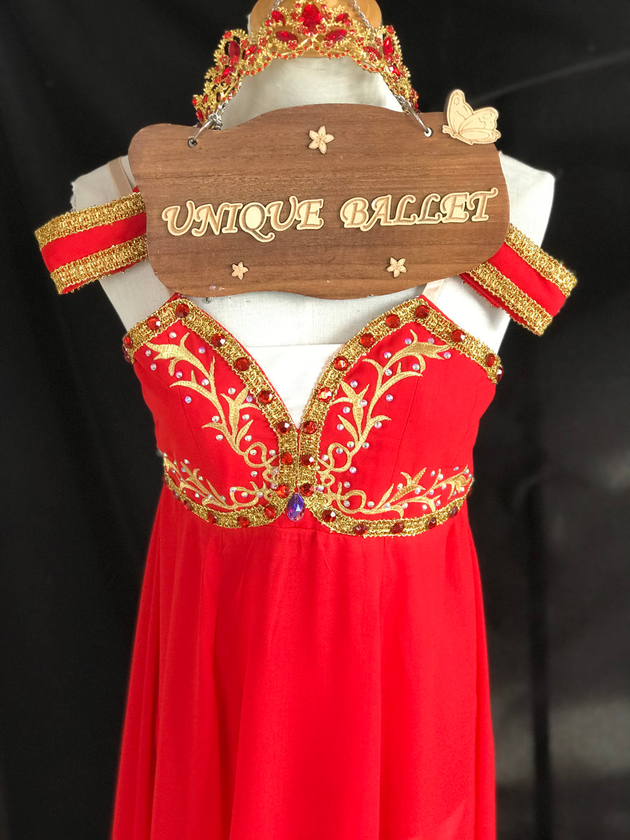 Red Lyrical Ballet Tutu Costume Le Corsaire Pas de Deux Gamzetti Stage ...