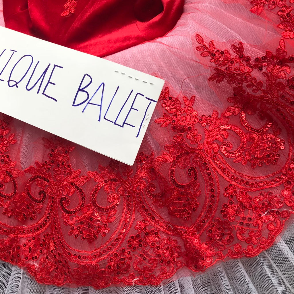 Red Velvet Classic Ballet Platter TuTu Costume Stage Dancewear (Unprof ...
