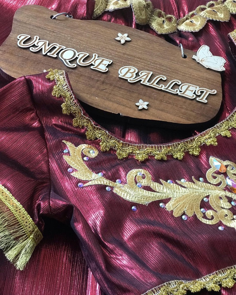 Burgundy La Bayadere Nikiya Indian Ballet Costume | Unique Ballet ...