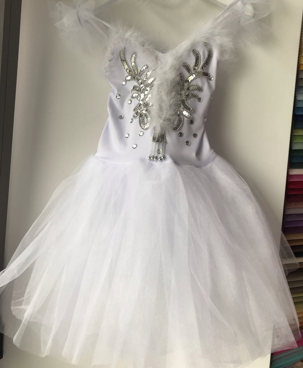 Swan Lake Mini White Swan Romantic Ballet Corps Long Dress Ballet Tutu ...