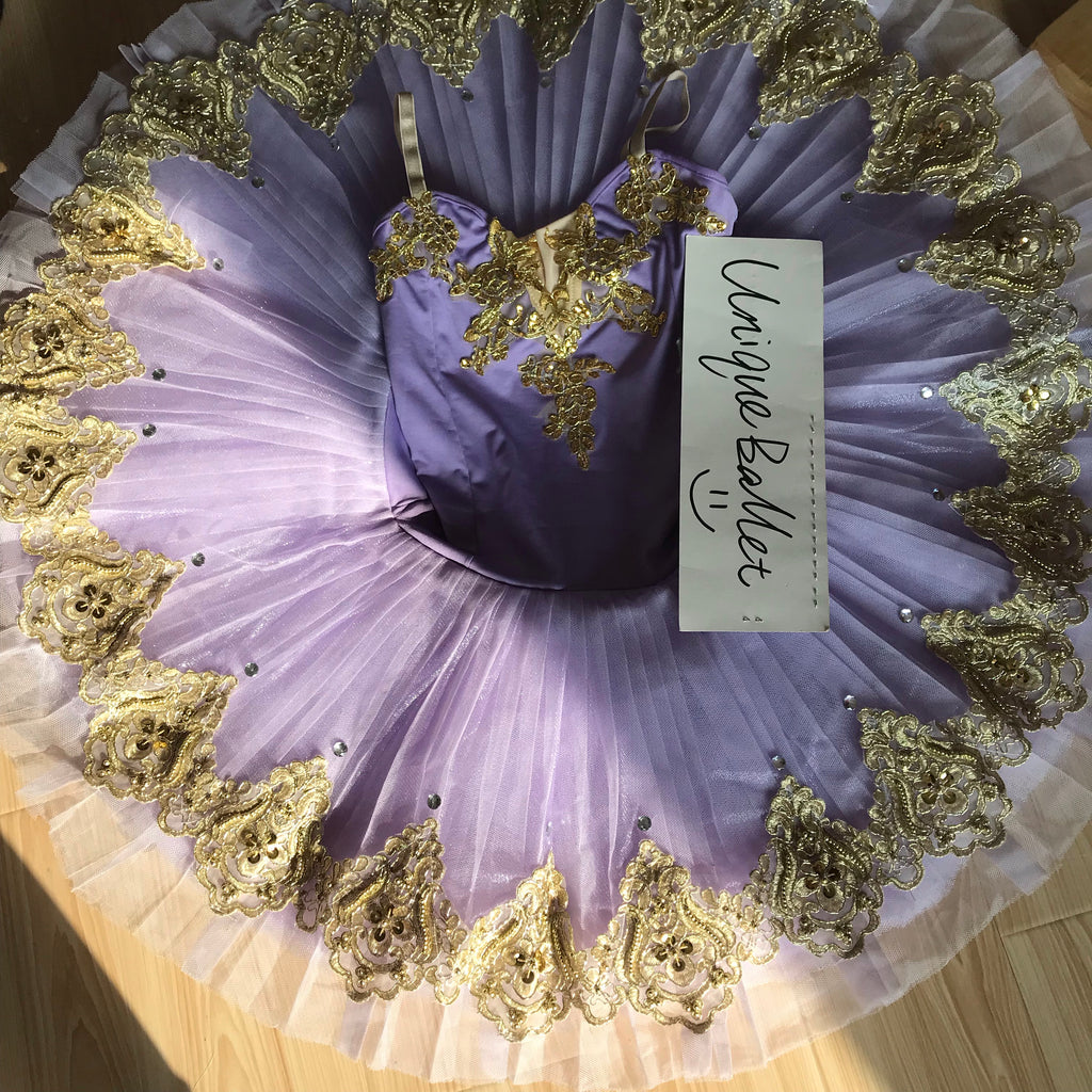Lilac Purple Golden Trims Classic Ballet TuTu Costume (Unprofessional ...