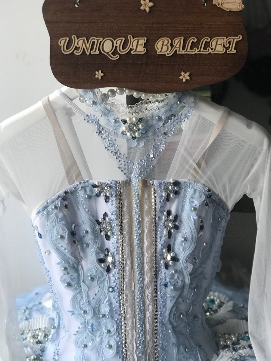 High-end Professional Snow Queen Cinderella Light Blue Ballet Classica ...