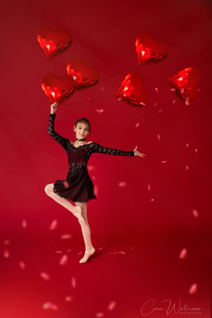 Black Red Carmen Lyrical Ballet Costume Modern Dance Dress Stage Wear ...