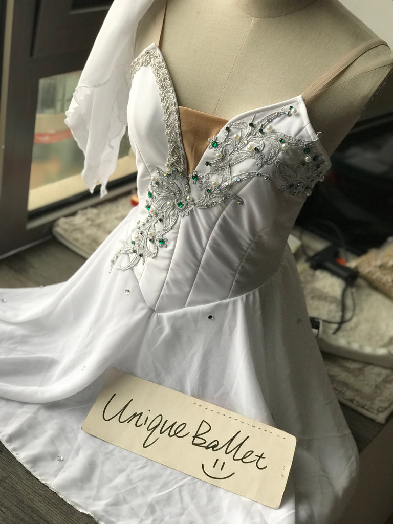 Professional Talisman Cupid White Lyrical Ballet Costume Modern Ballet ...