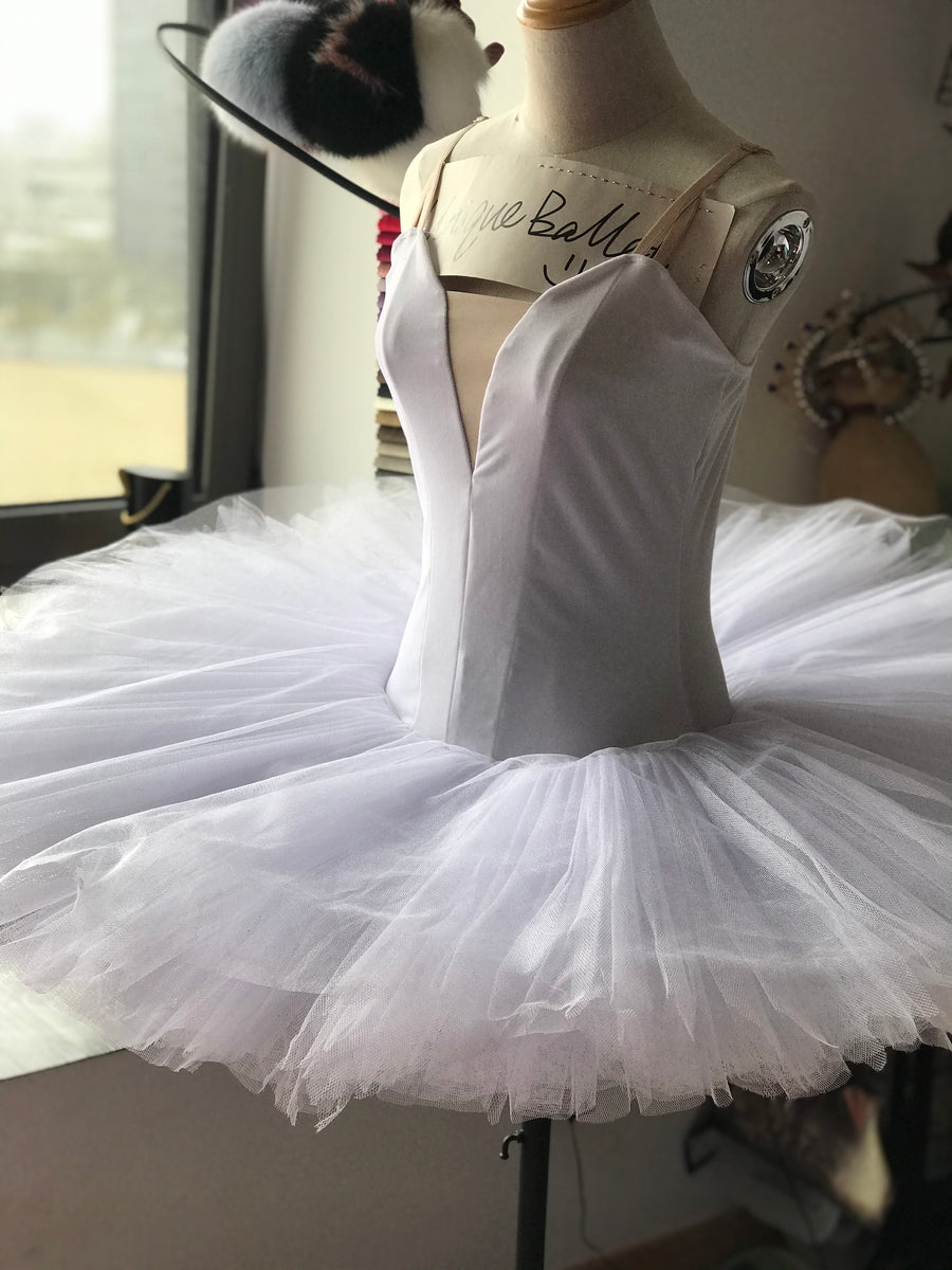 Professional Classic Ballet White Platter Costume White Basic Pancake ...