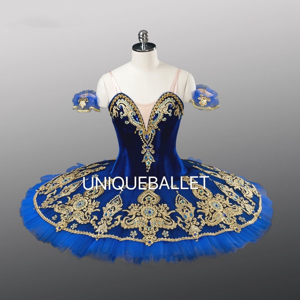 Professional Royal Blue Ballet Classical Platter TuTu Costume Blue Bir ...