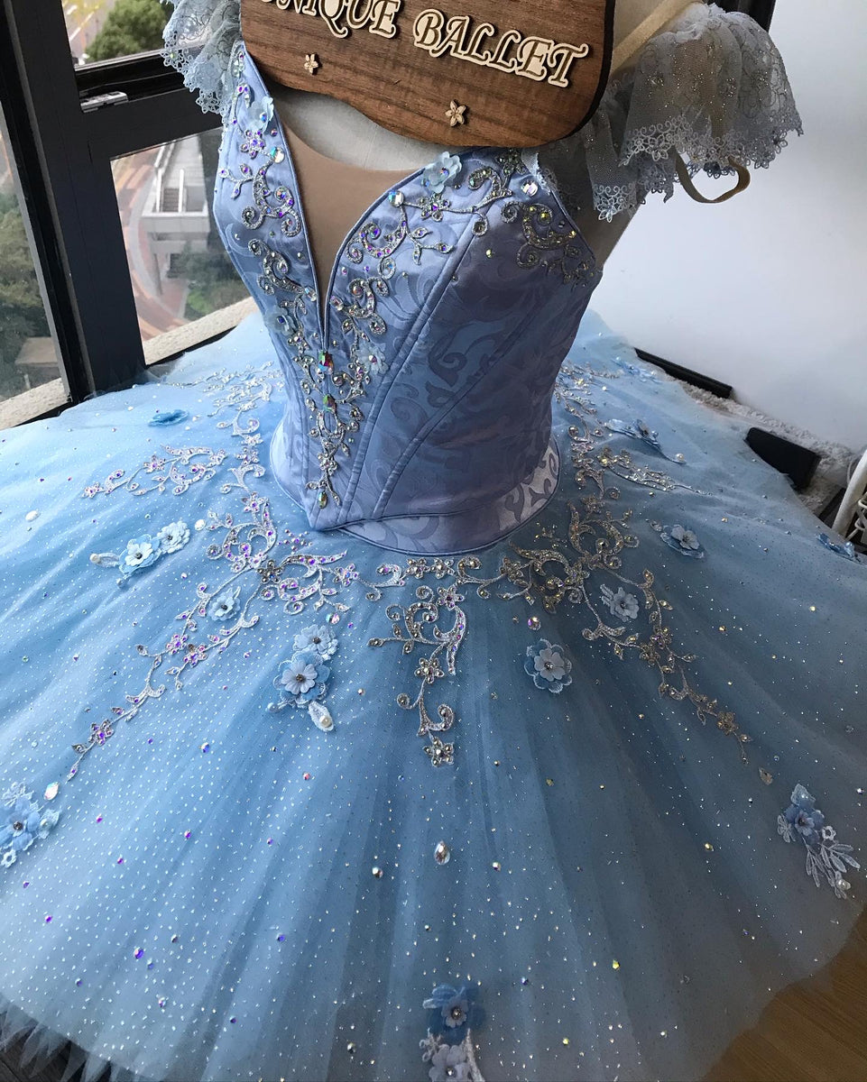 High-end French Style Professional Blue Classical Ballet TuTu Costume ...