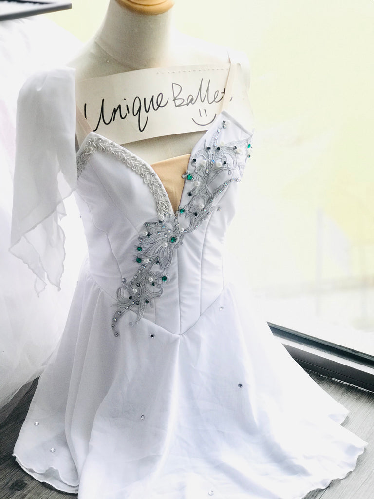 Professional Talisman Cupid White Lyrical Ballet Costume Modern Ballet ...