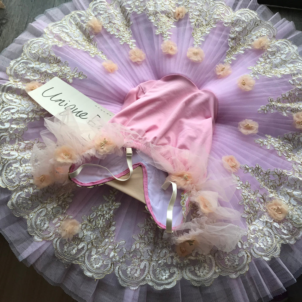 Pink Sleeping Beauty Princess Aurora Flower Classic Ballet TuTu Costum ...