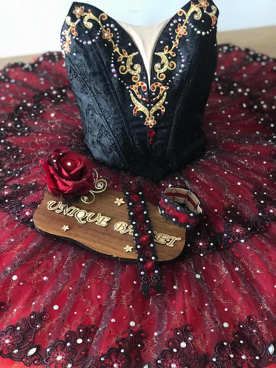 High-end French Style Professional Red Don Quixote Classical Ballet Tu ...