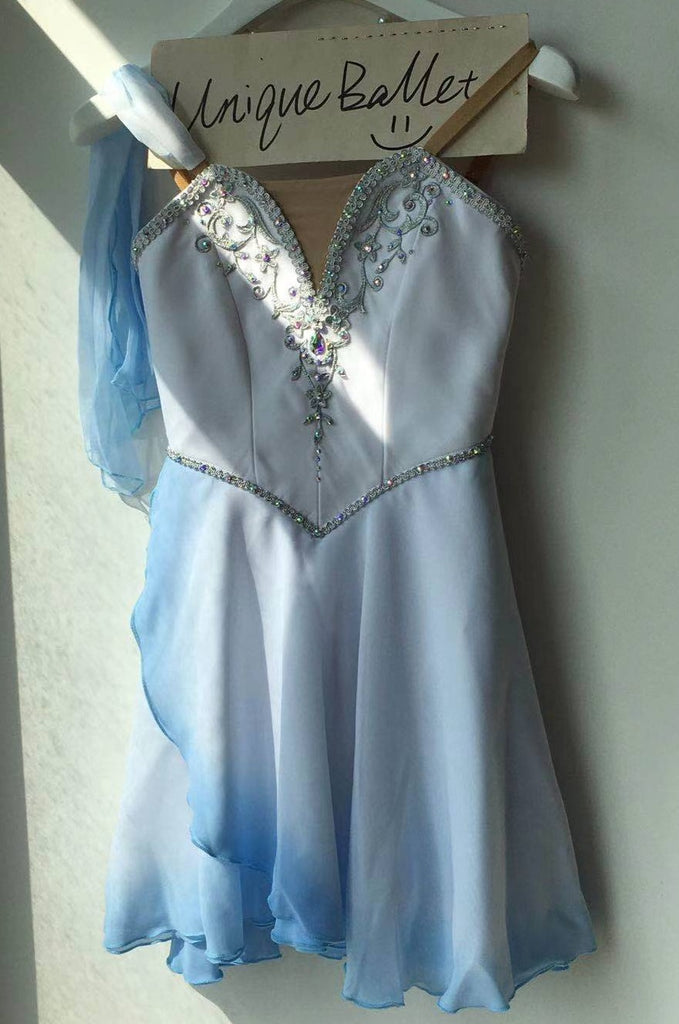Blue Gradient Color Cupid Talisman Water Spring Lyrical Ballet Costume ...